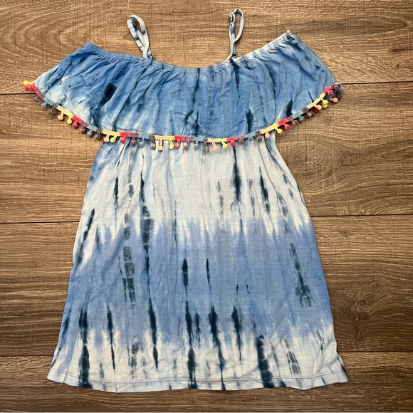 Flowers by Zoe | Dresses | Flowers By Zoe Girls Blue Cotton Knit Dress ...